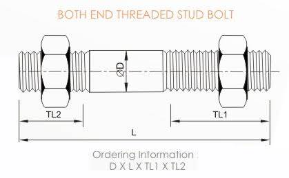 Stud Bolts - Mafco - Anchor bolt, Hex bolt, Stud bolt, Plates, Dowel ...